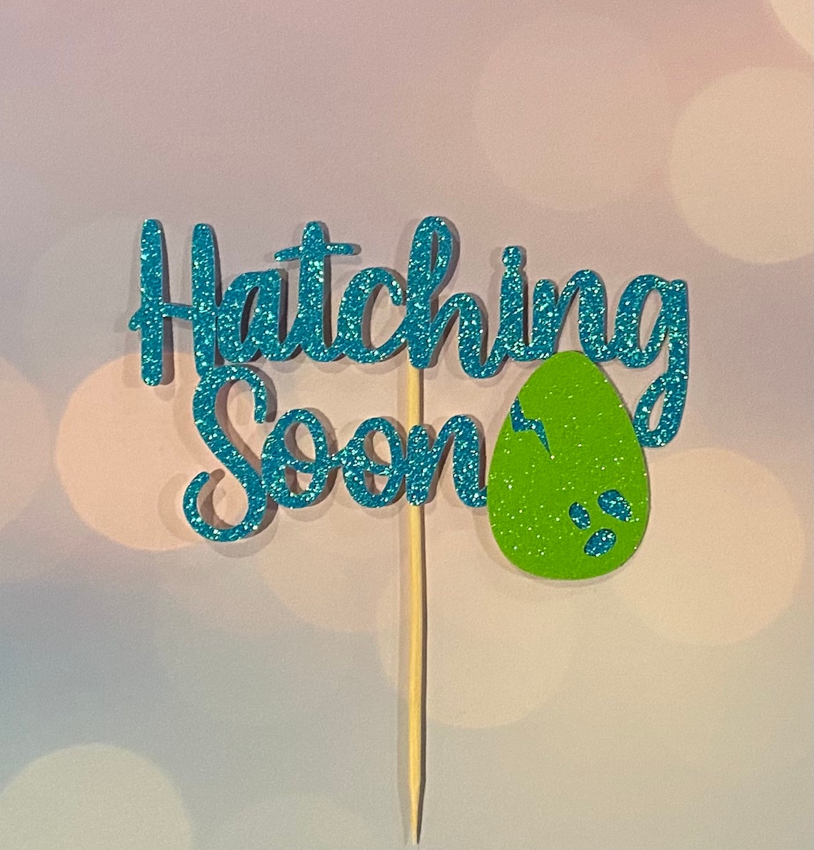 Hatching Soon Glitter Cake Topper Baby Shower Baby Cake Topper - Etsy