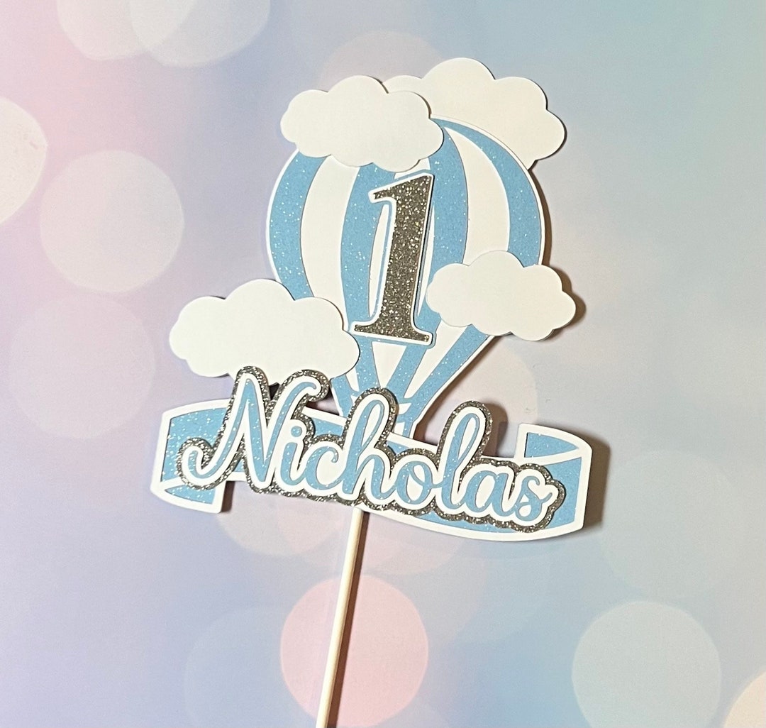 Personalized Hot Air Balloon Cake Topper More Colors Hot Air Balloon ...