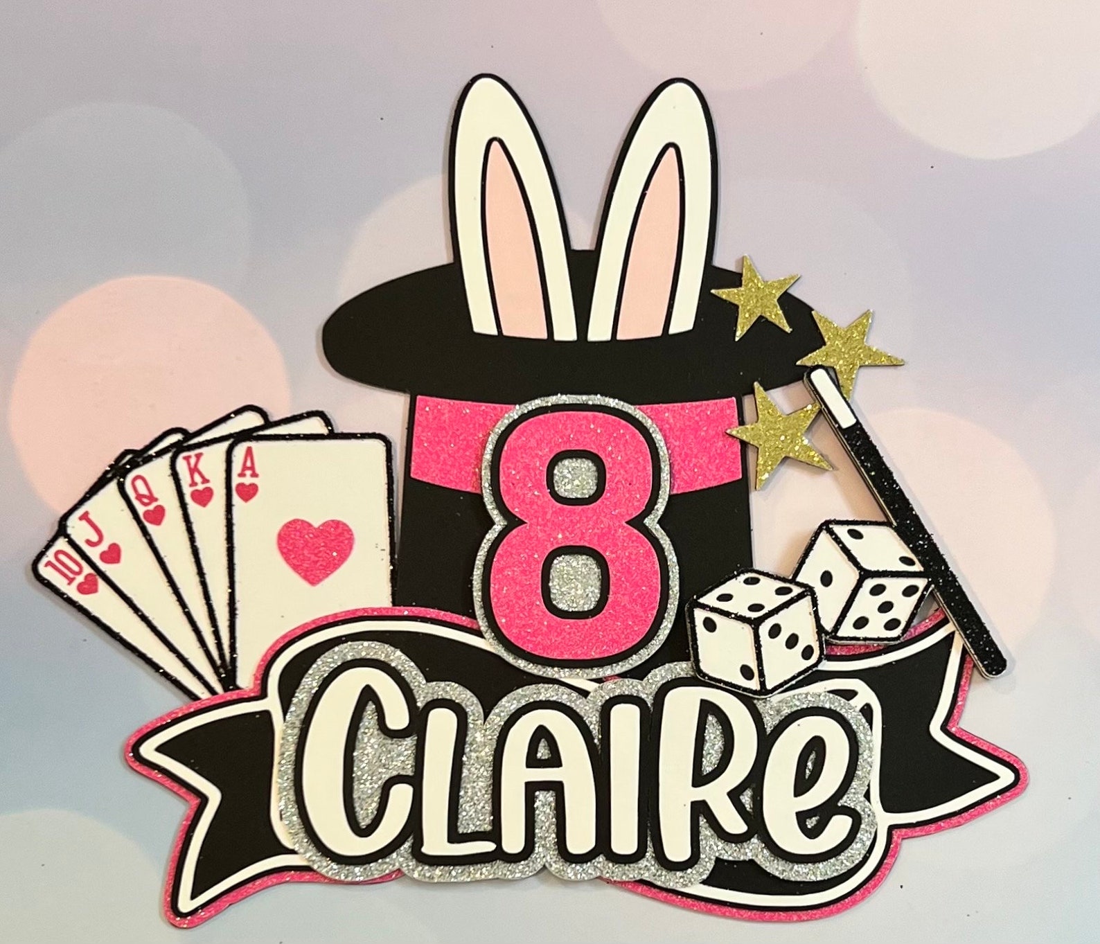 Personalized Magic Birthday Cake Topper Magician Birthday Magic ...