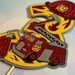 Fire Truck Birthday Number Cake Topper. Glitter Cardstock Any Number ...