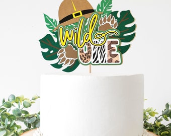 WILD ONE | Cake Topper | Safari | Jungle | 1st Birthday - Etsy