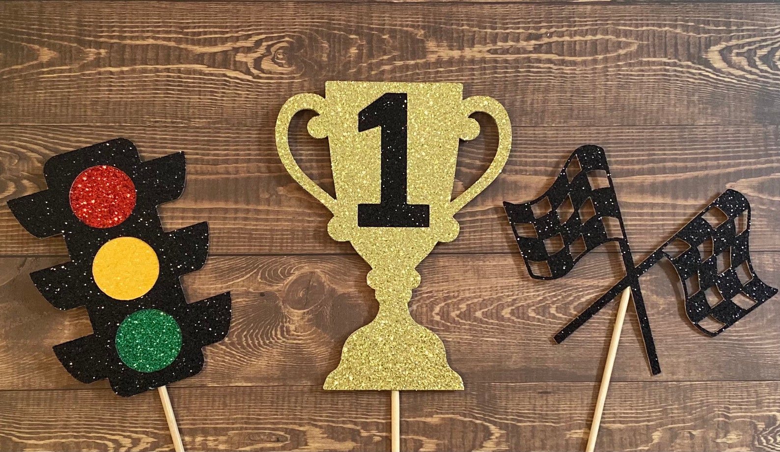 Racing Birthday Cake Topper Set Race Car Birthday Sorted | Etsy