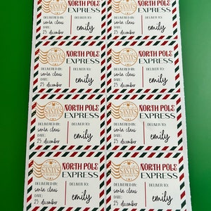 Personalized North Pole Christmas Gift Labels Santa Labels - Etsy