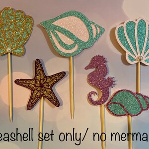 Mermaid Cake Topper Set Glitter Mermaid Cake Topper Mermaid Cake ...