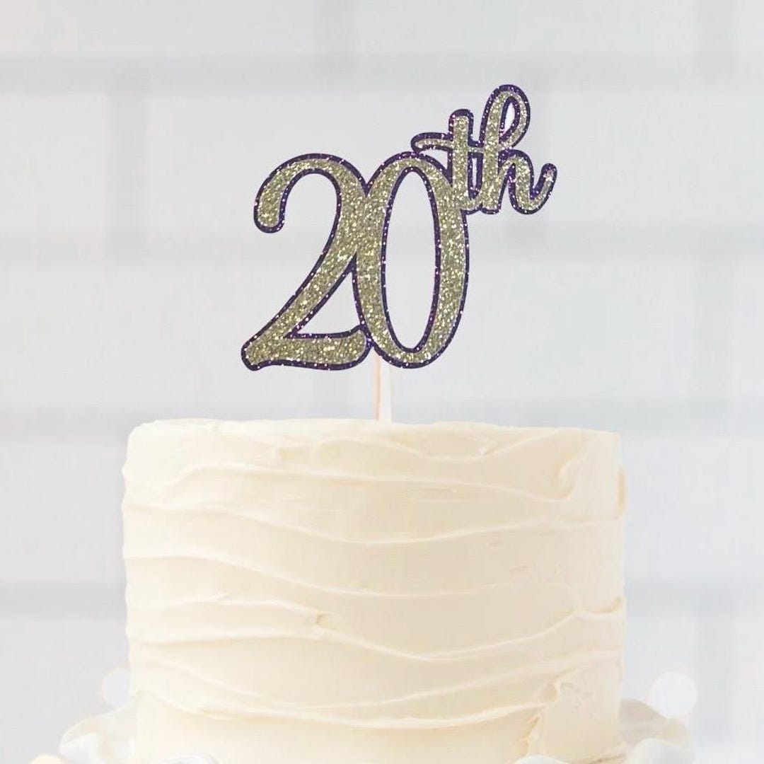 Number 20 Cake Topper - More Colors. 20th Birthday Cake Topper 20th ...