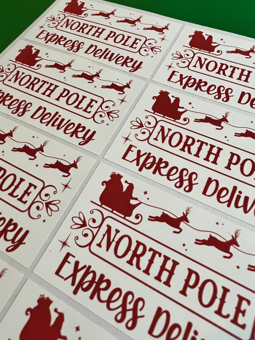 North Pole Christmas Gift Labels Santa Labels - Etsy
