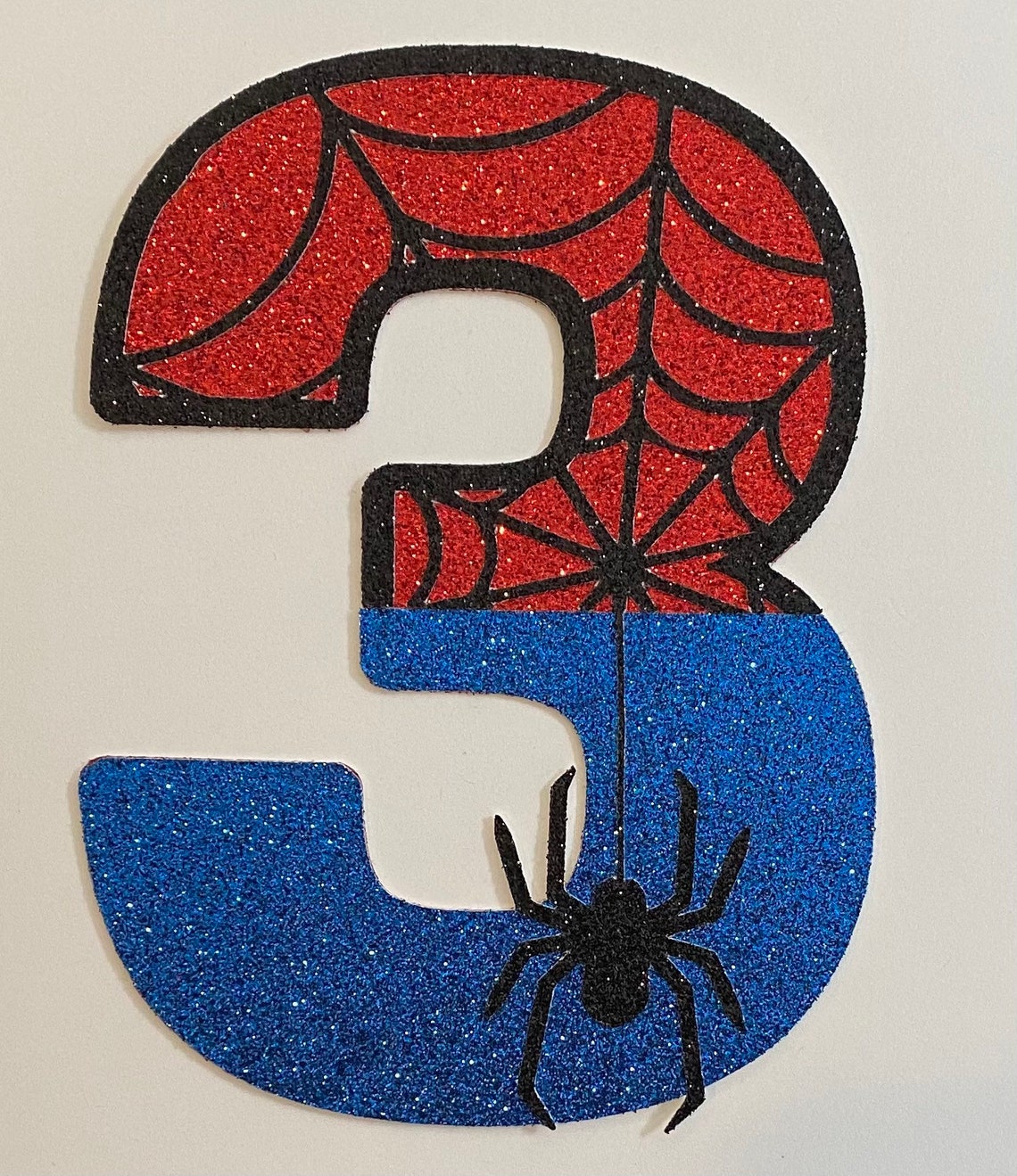Personalized Spider Birthday Cake Topper. Glitter Cardstock - Etsy