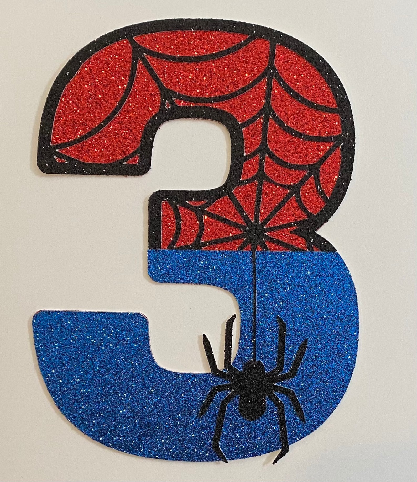 Personalized Spider Birthday Cake Topper. Glitter Cardstock Any Number ...