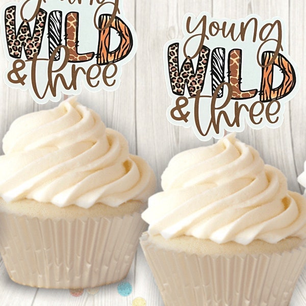 Young Wild and 3 Cupcake Toppers - Etsy