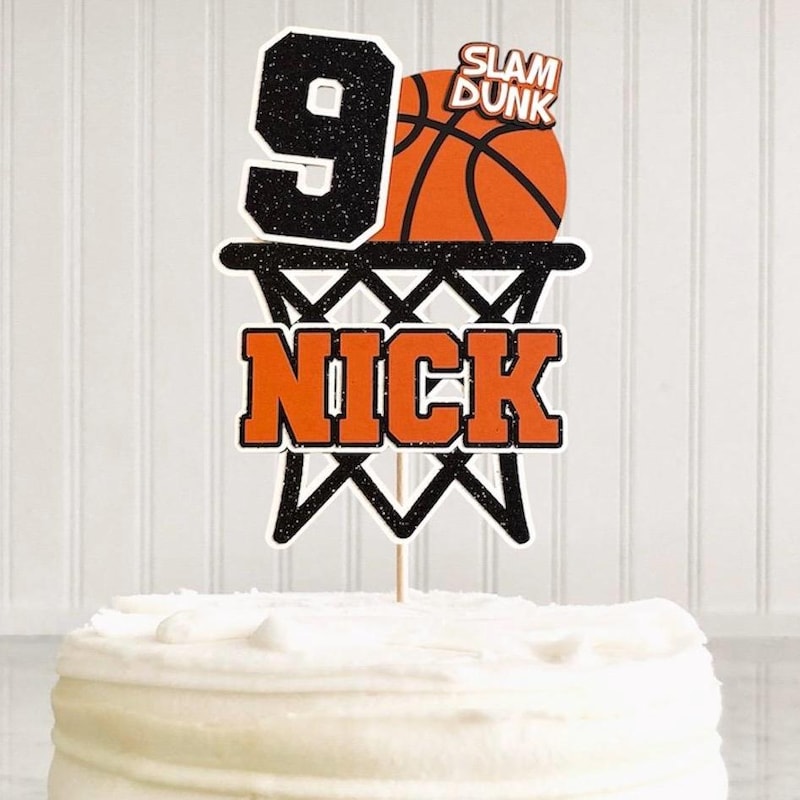 Basketball Cake Topper - Etsy