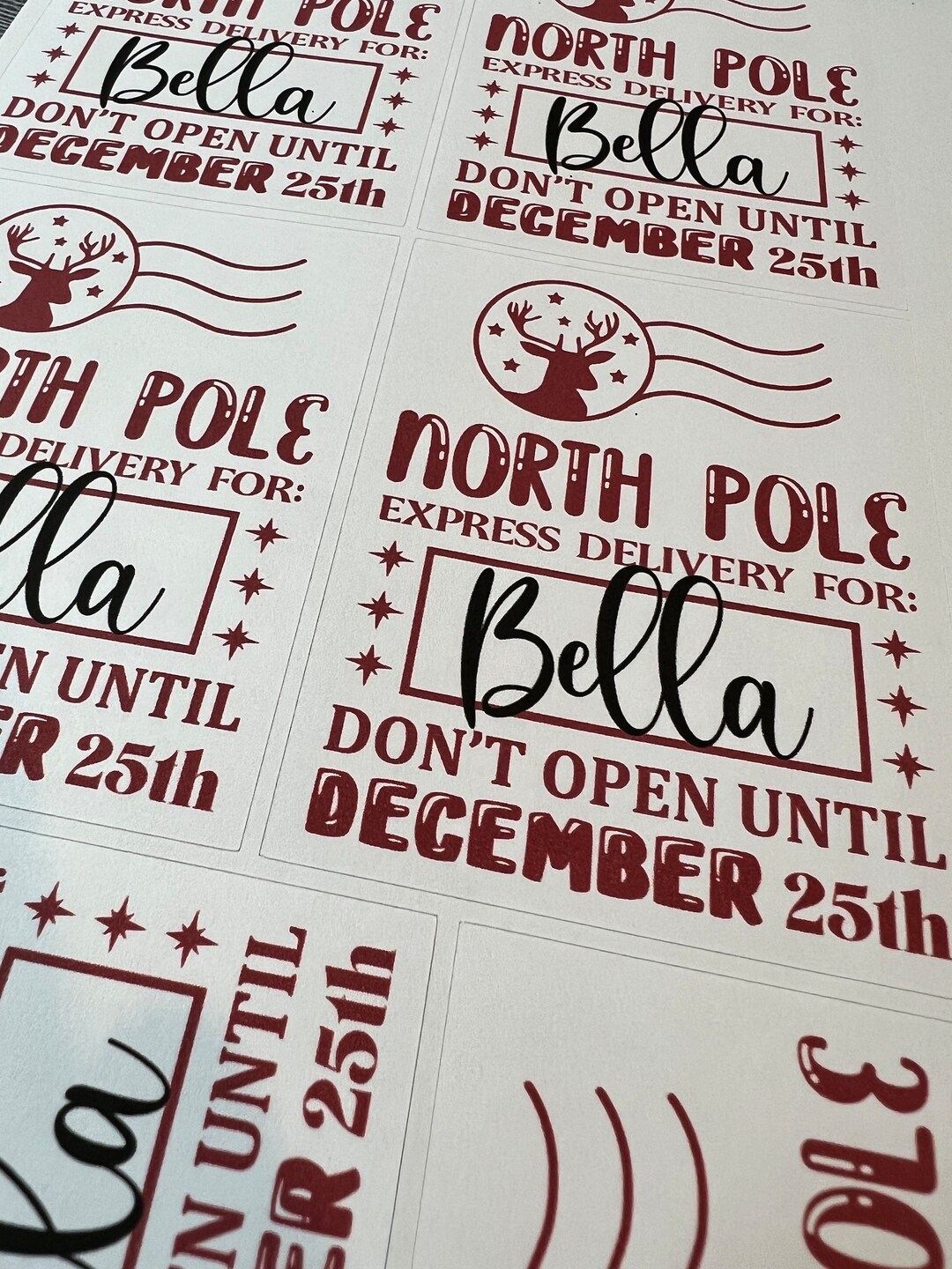 Personalized North Pole Christmas Gift Labels Santa Labels North Pole ...