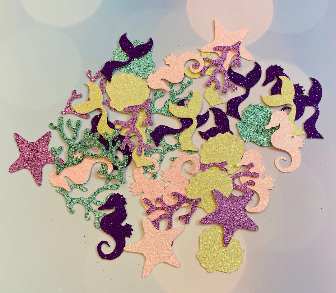 Mermaid Confetti, Under the Sea Party Decorations, Mermaid Birthday ...