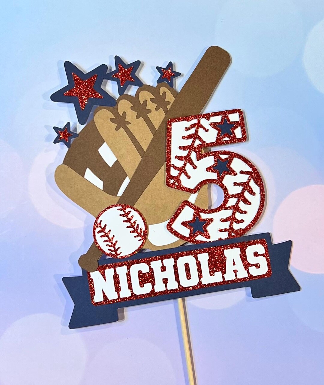 Personalized Baseball Cake Topper Topper Baseball Birthday Party ...