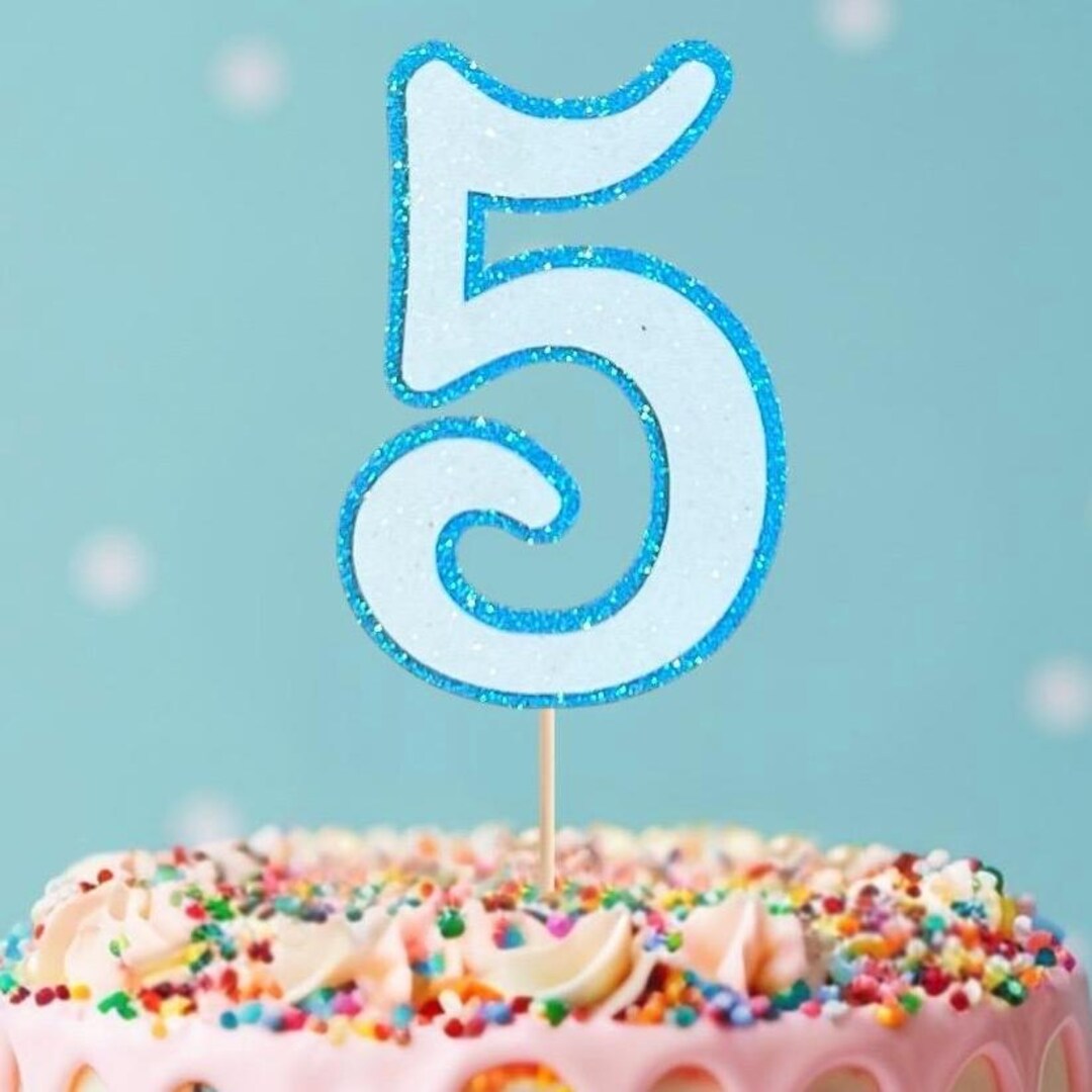 Birthday Number 5 Cake Topper Number Cake Topper- More Colors. Five ...