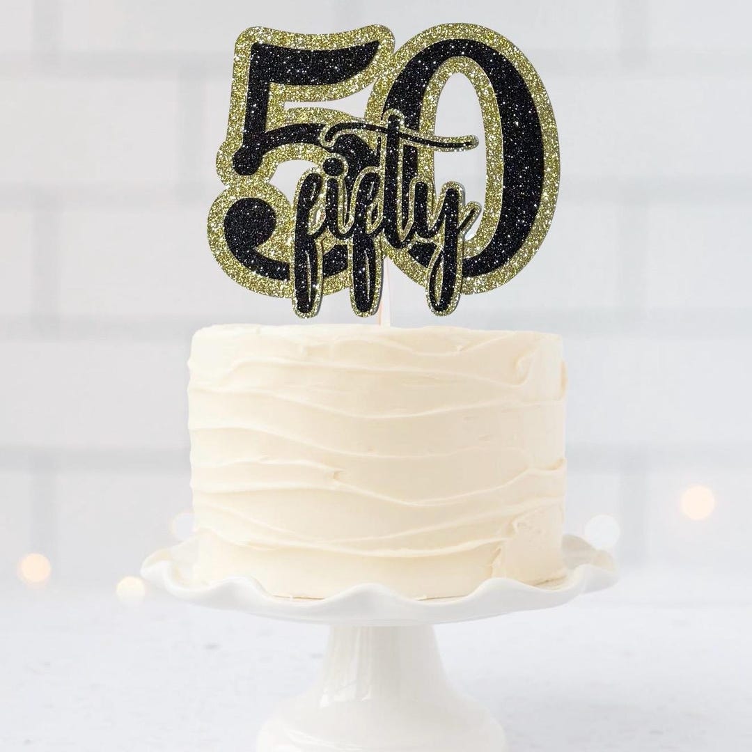 50 Cake Topper - More Colors. 50th Birthday Cake Topper 50th ...