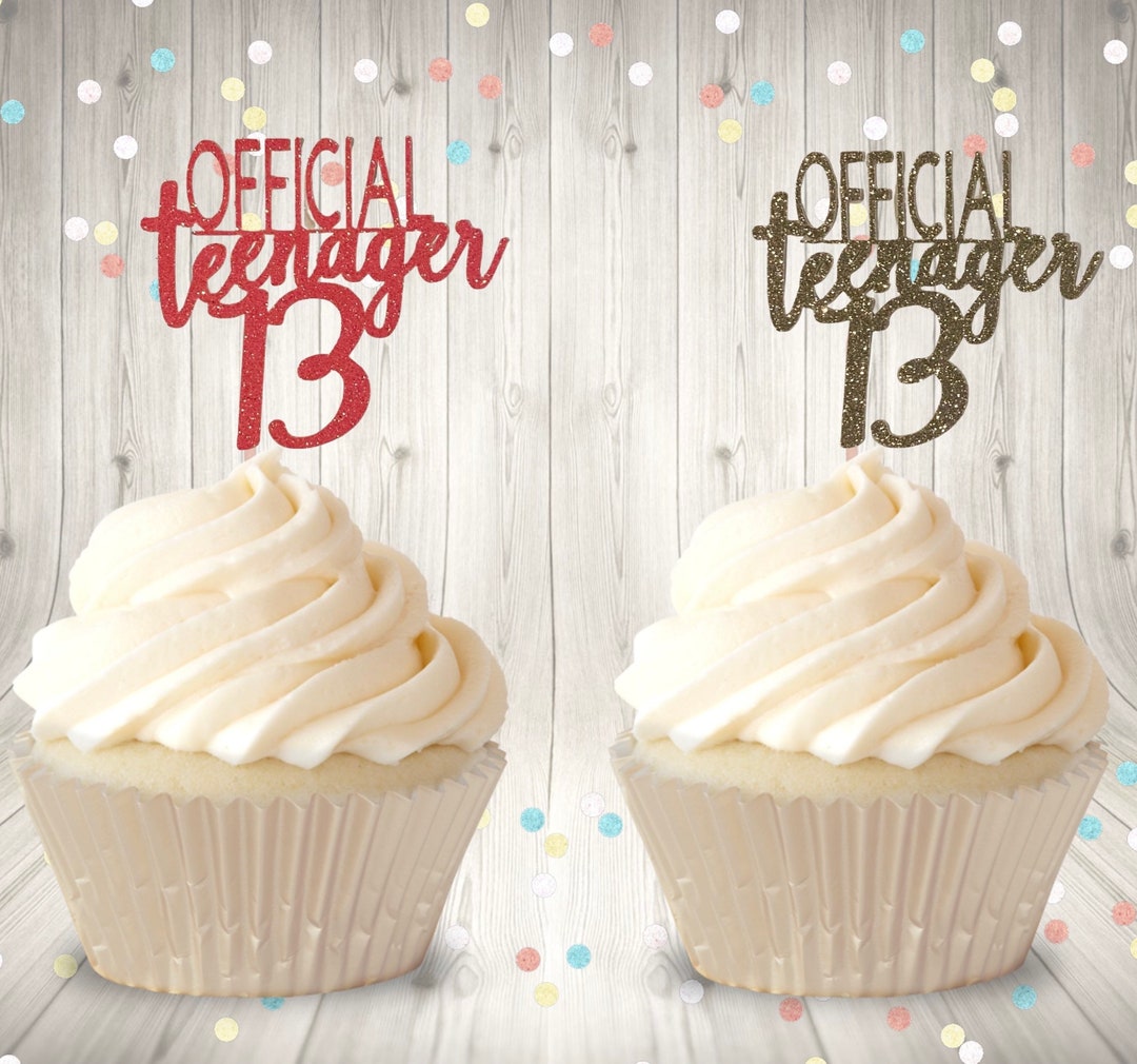 Official Teenager 13 Birthday Cupcake Toppers - Etsy