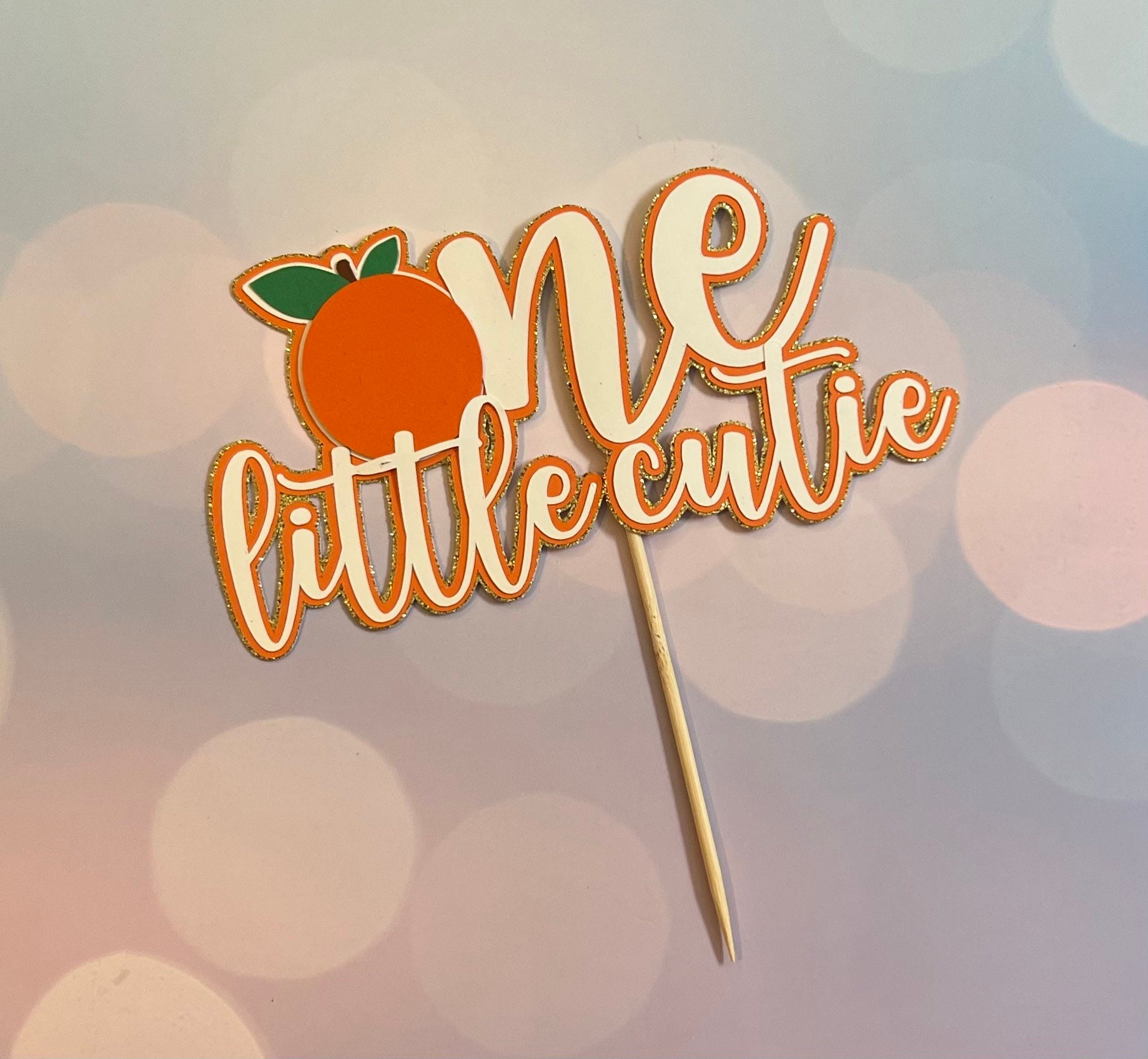 One Little Cutie Cake Topper 1st Birthday Cutie Orange Cake - Etsy