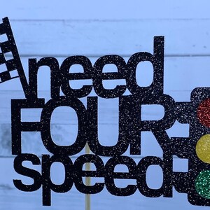 Fourth Birthday Cake Topper Needfourspeed Racing-4th | Etsy