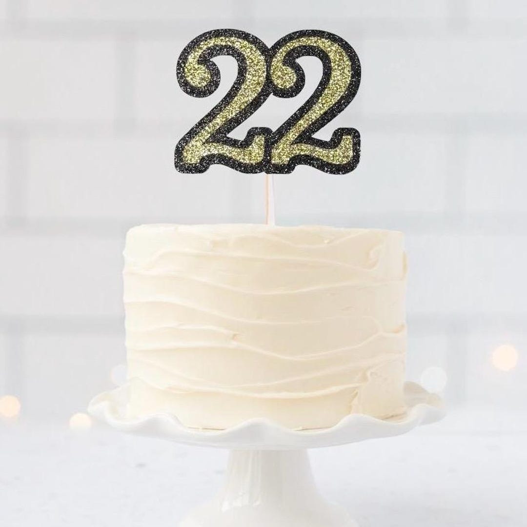 Number 22 Cake Topper - More Colors. 22nd Birthday Cake Topper 22nd ...