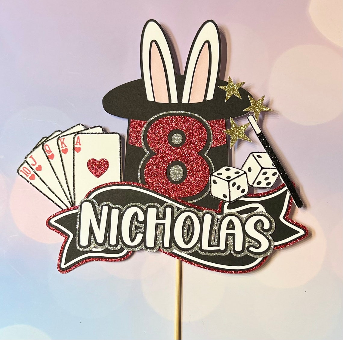 Personalized Magic Birthday Cake Topper Magician Birthday - Etsy