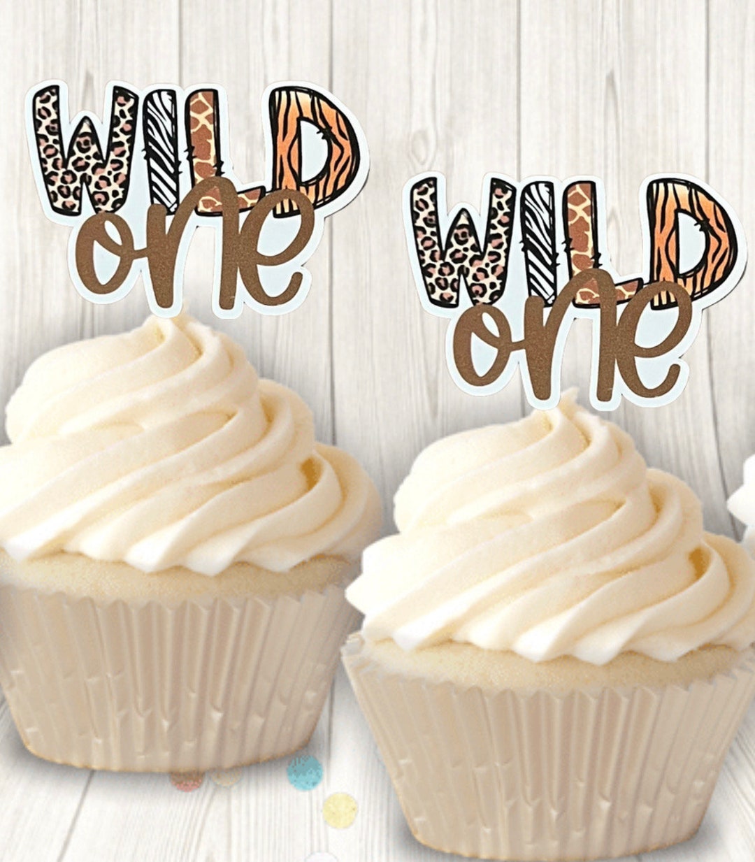 Wile One Cupcake Toppers Wild 1 Birthday Cupcake Toppers Jungle ...