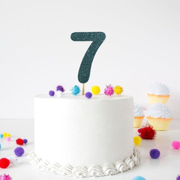 7 Number Cake Topper - Etsy