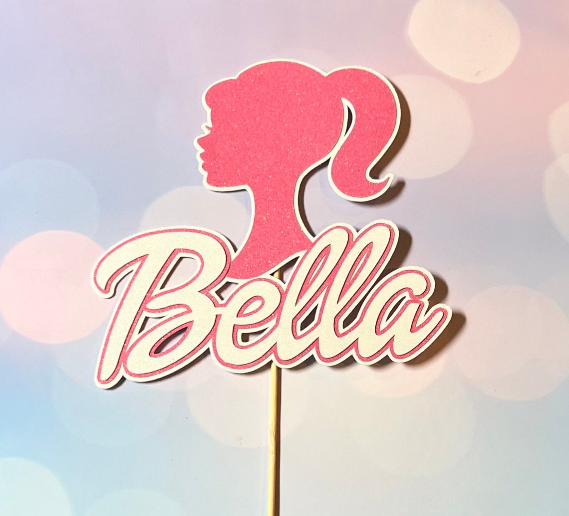 Personalized Doll Glitter Cake Topper Set Barbi Cake Topper Set More ...