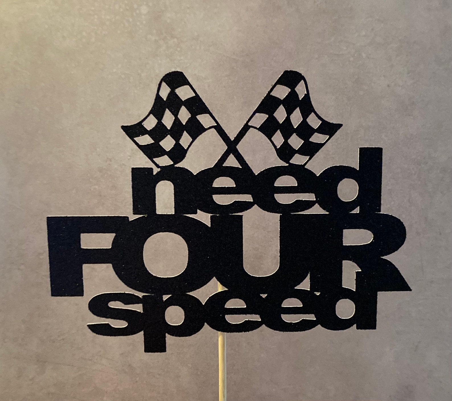 Fourth Birthday Cake Topper Needfourspeed Racing-4th - Etsy