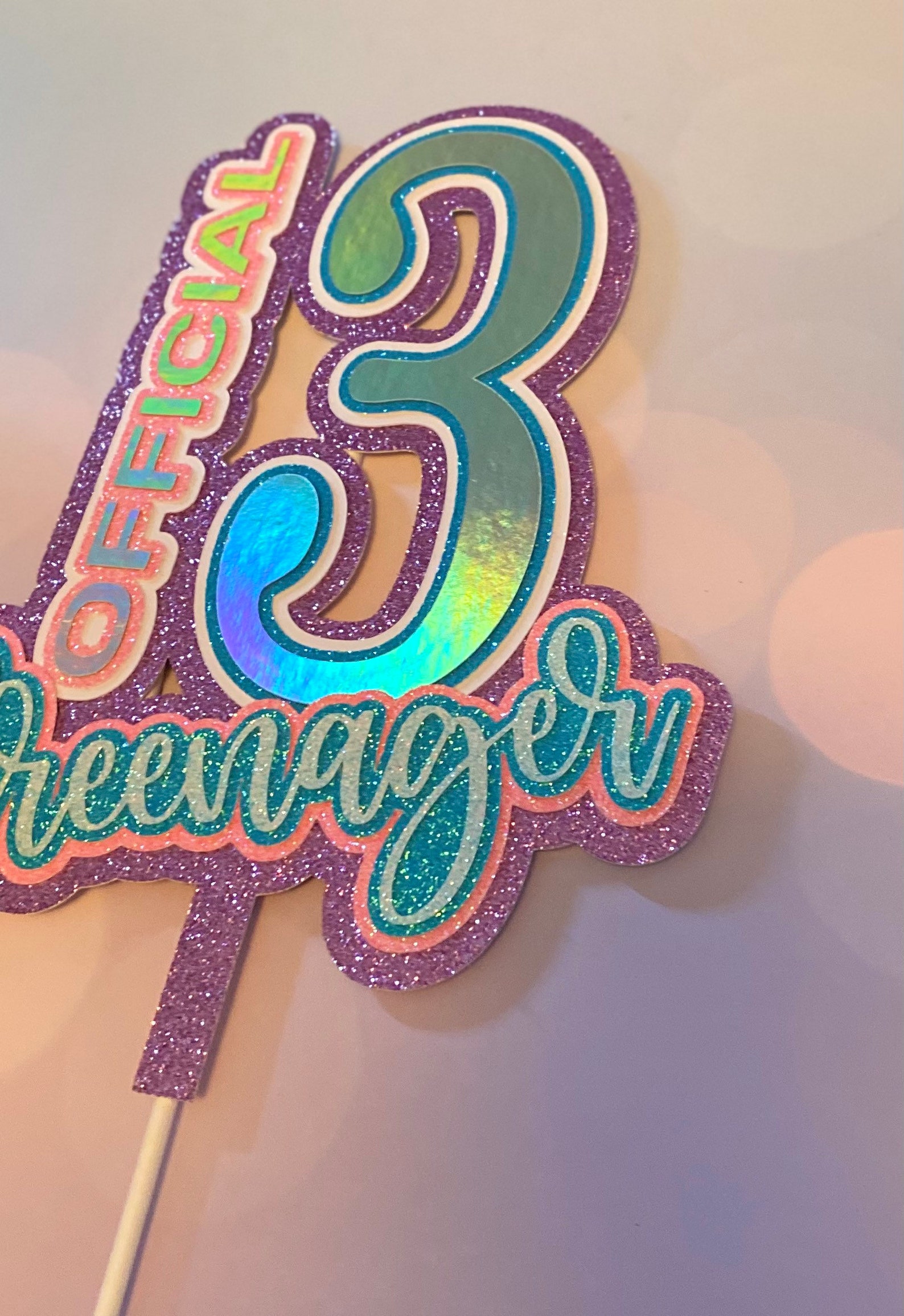 Official Threenager Cake Topper 3nager 3rd Birthday Cake Topper Third ...