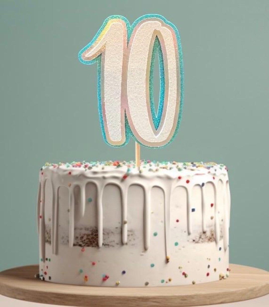 Birthday Number 10 Cake Topper Number Cake Topper- More Colors. 10 Cake ...
