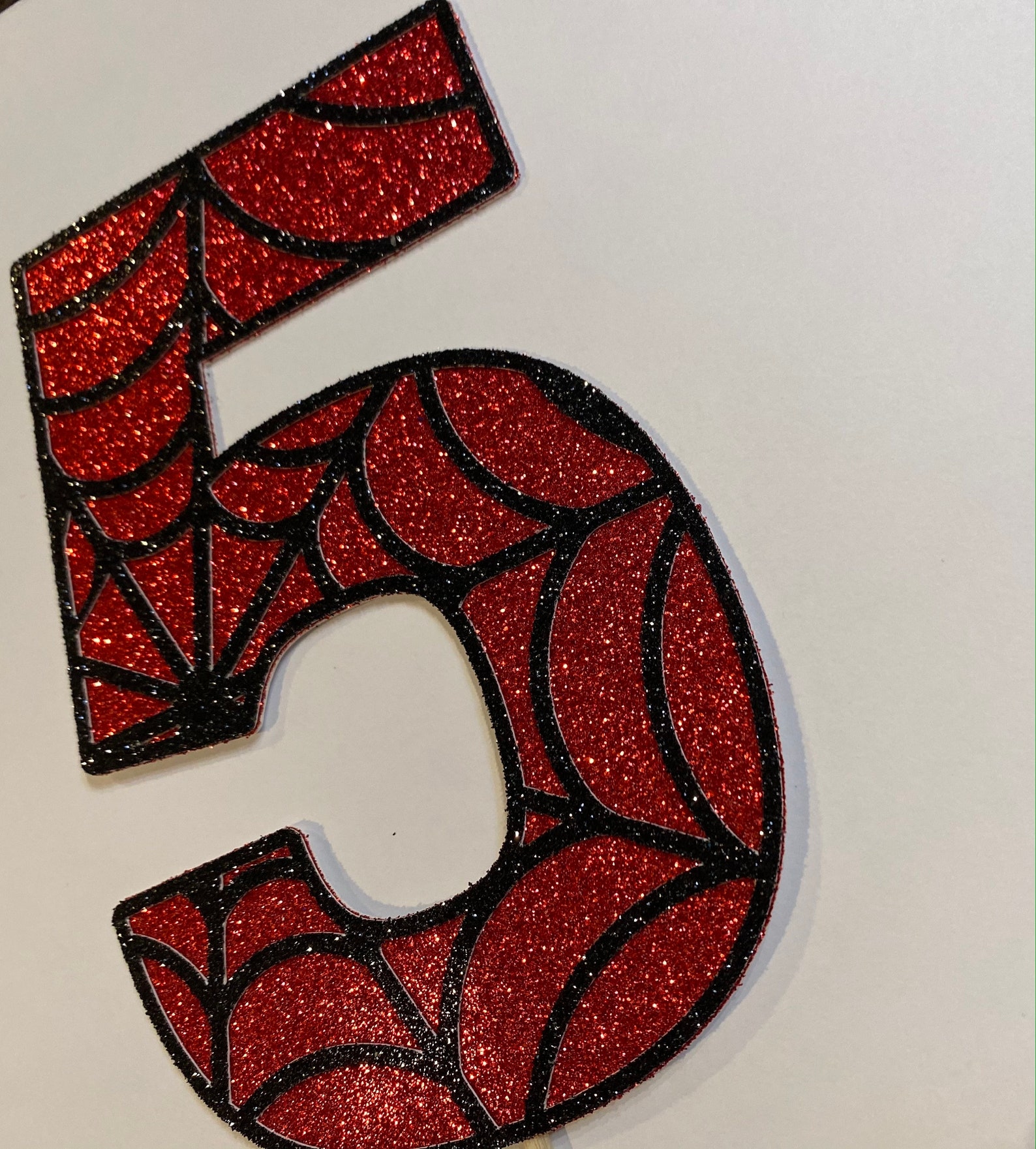 Personalized Spider Birthday Cake Topper. Glitter Cardstock Any Number ...
