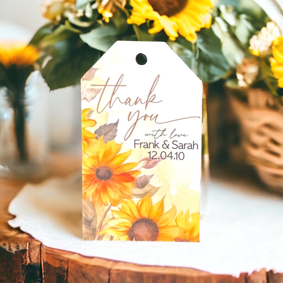 Printed Personalized Wedding Favor Tags. Custom Personalized Wedding ...