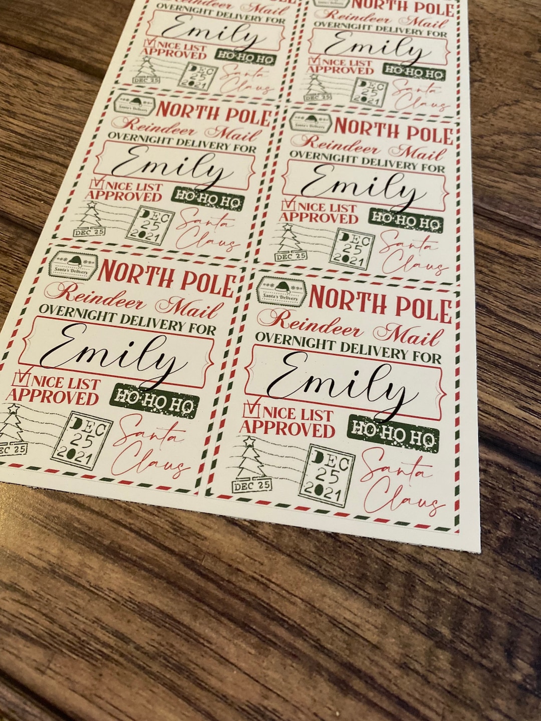 Personalized North Pole Christmas Gift Labels Santa Labels - Etsy