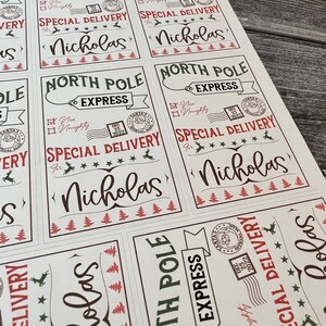 Personalized North Pole Christmas Gift Labels Santa Labels North Pole ...