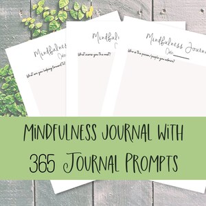 Printable Mindfulness Journal | 365 Journal Prompts - Etsy