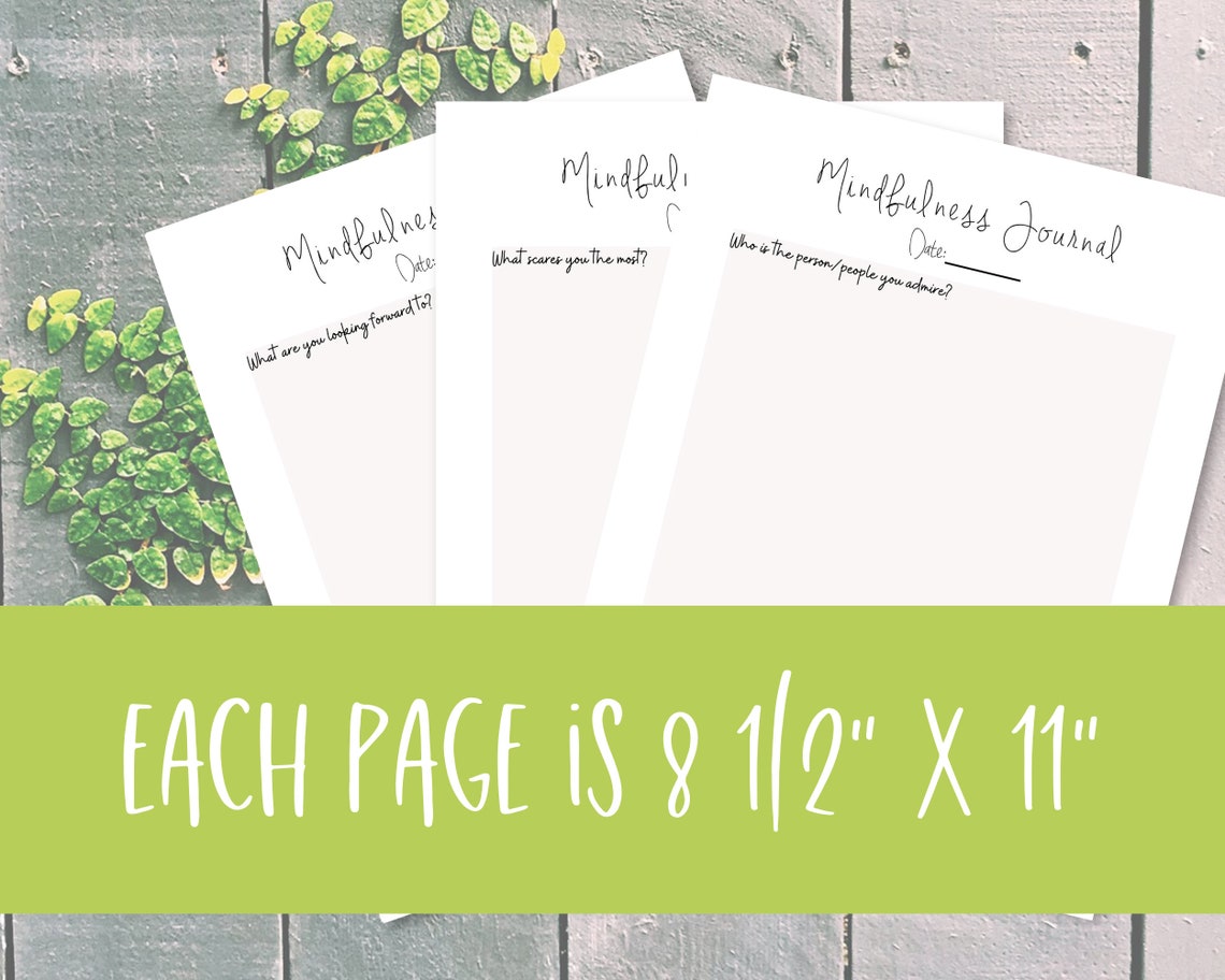 Printable Mindfulness Journal | 365 Journal Prompts - Etsy