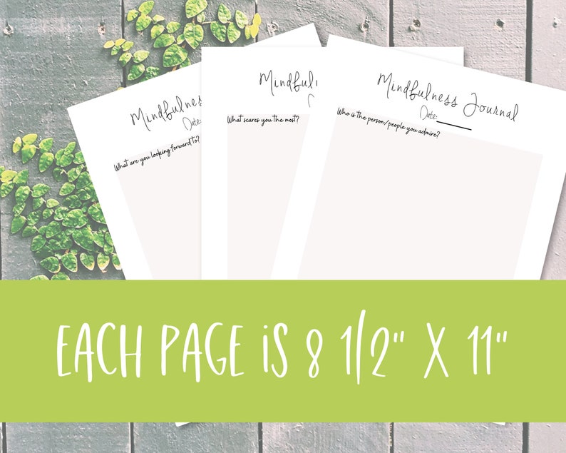 Printable Mindfulness Journal | 365 Journal Prompts - Etsy