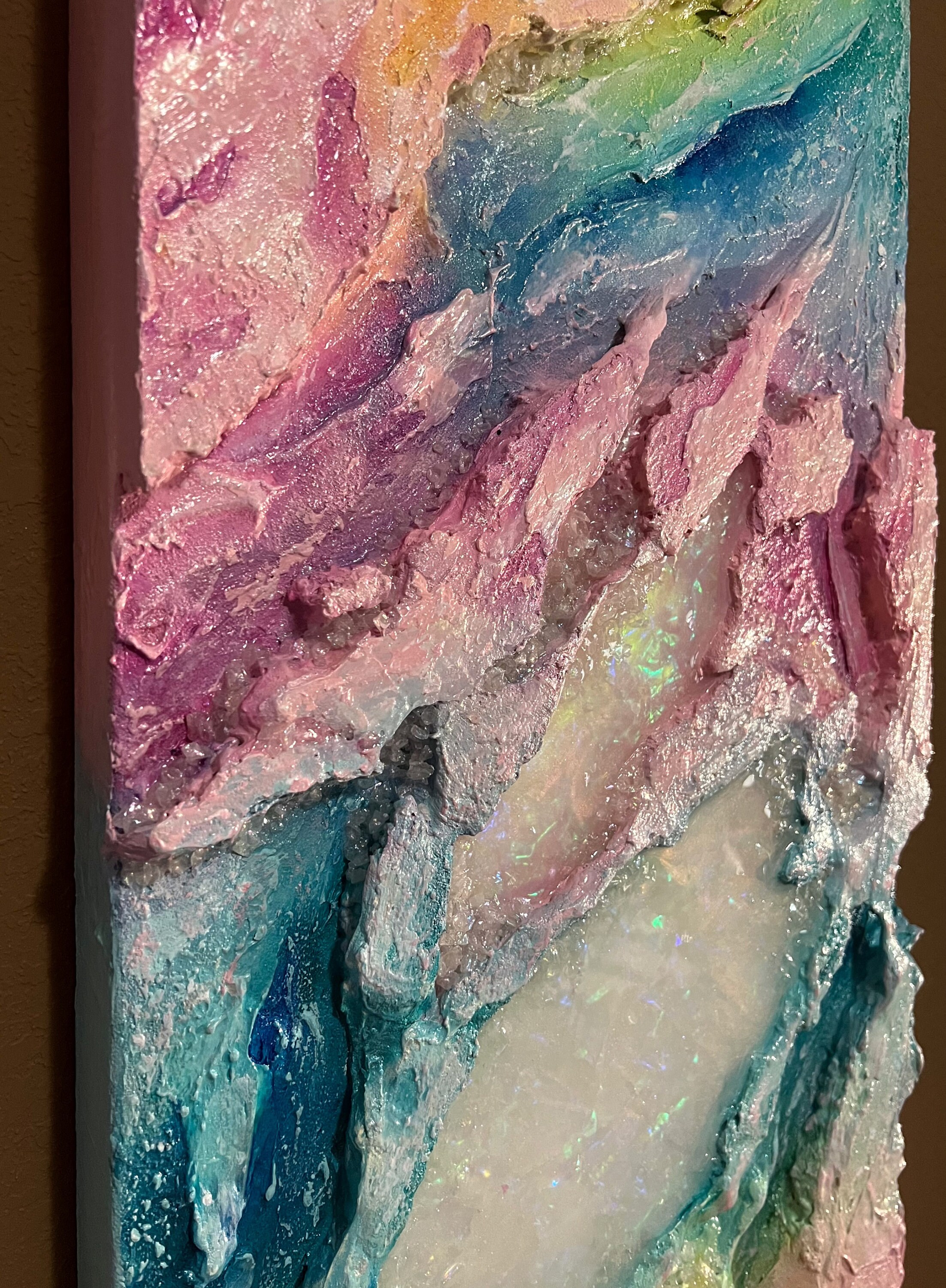 Textured Abstract Painting “the Opal Haven” | Pastel Colors and ...