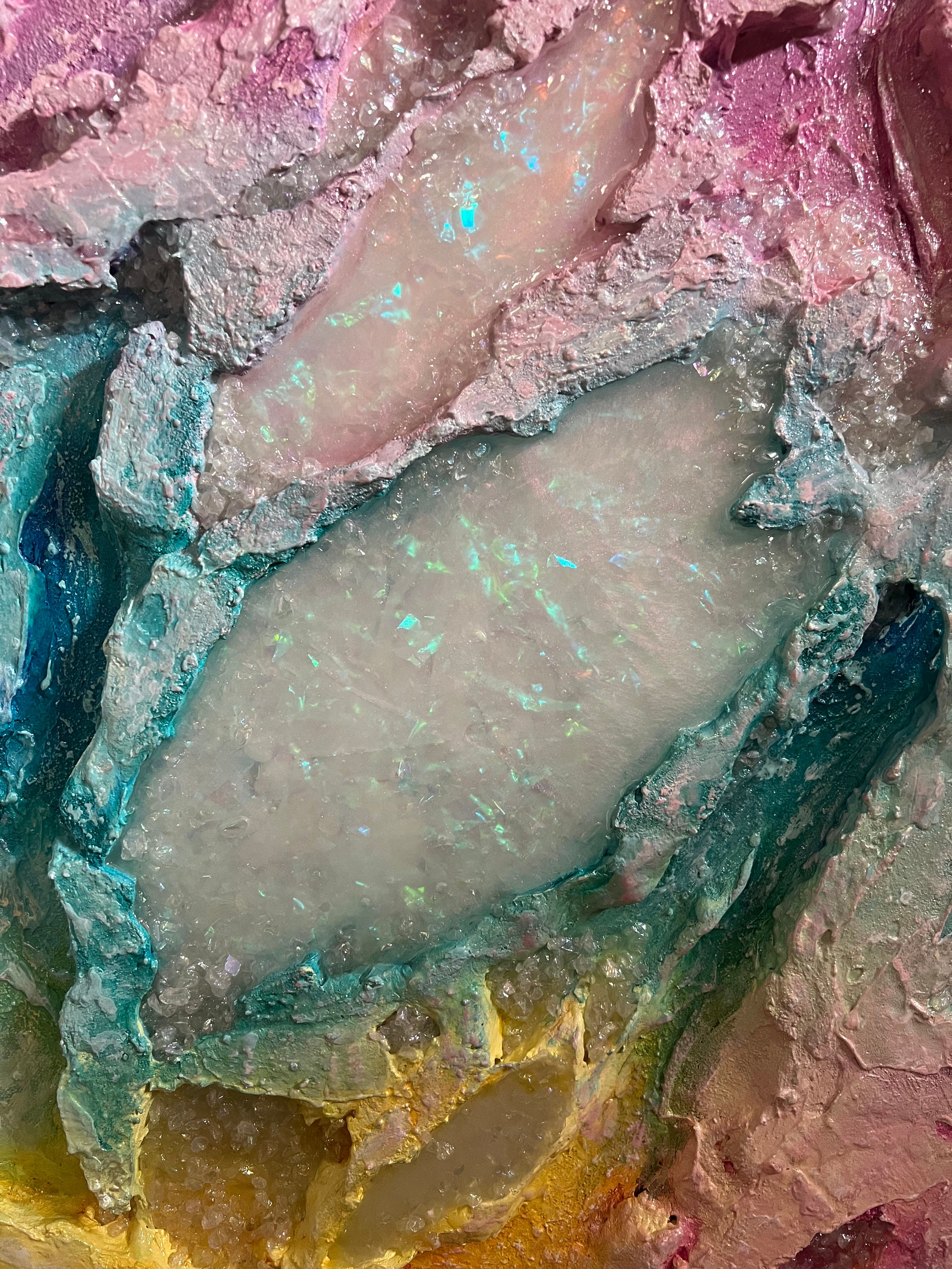 Textured Abstract Painting “the Opal Haven” | Pastel Colors and ...