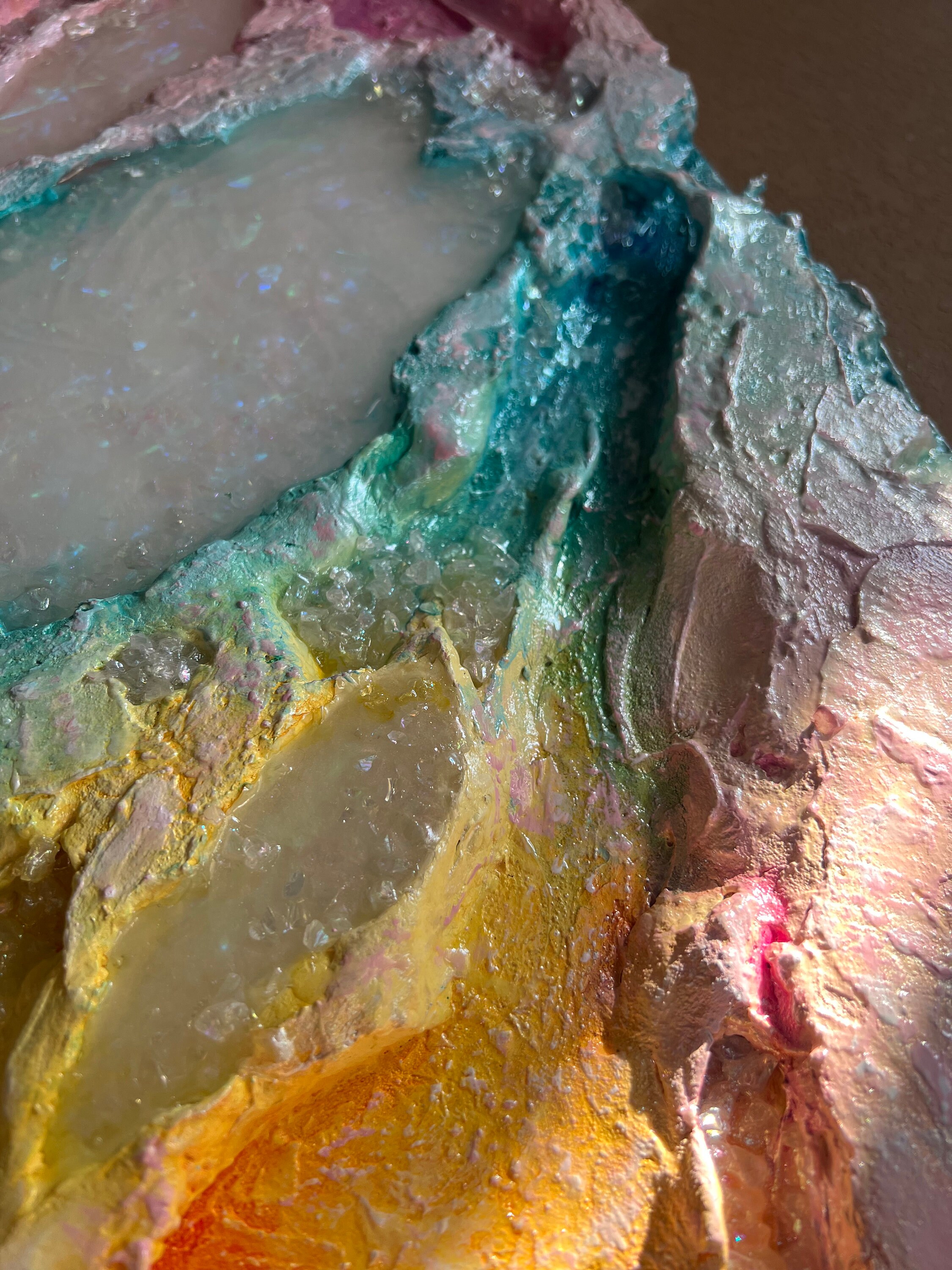 Textured Abstract Painting “the Opal Haven” | Pastel Colors and ...