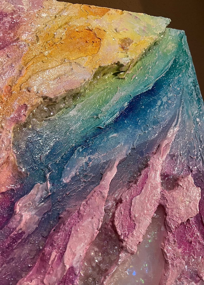 Textured Abstract Painting “the Opal Haven” | Pastel Colors and ...