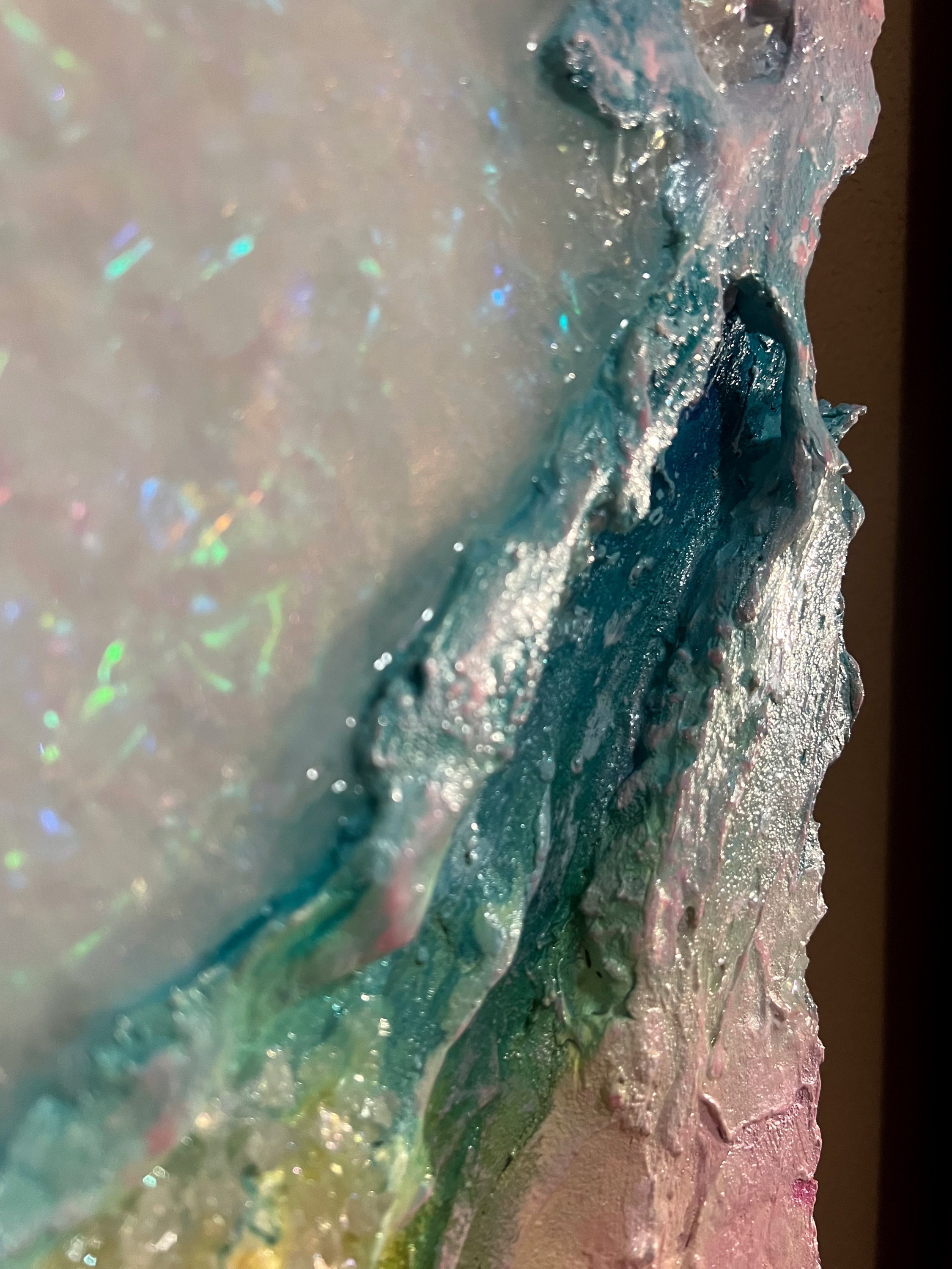Textured Abstract Painting “the Opal Haven” | Pastel Colors and ...
