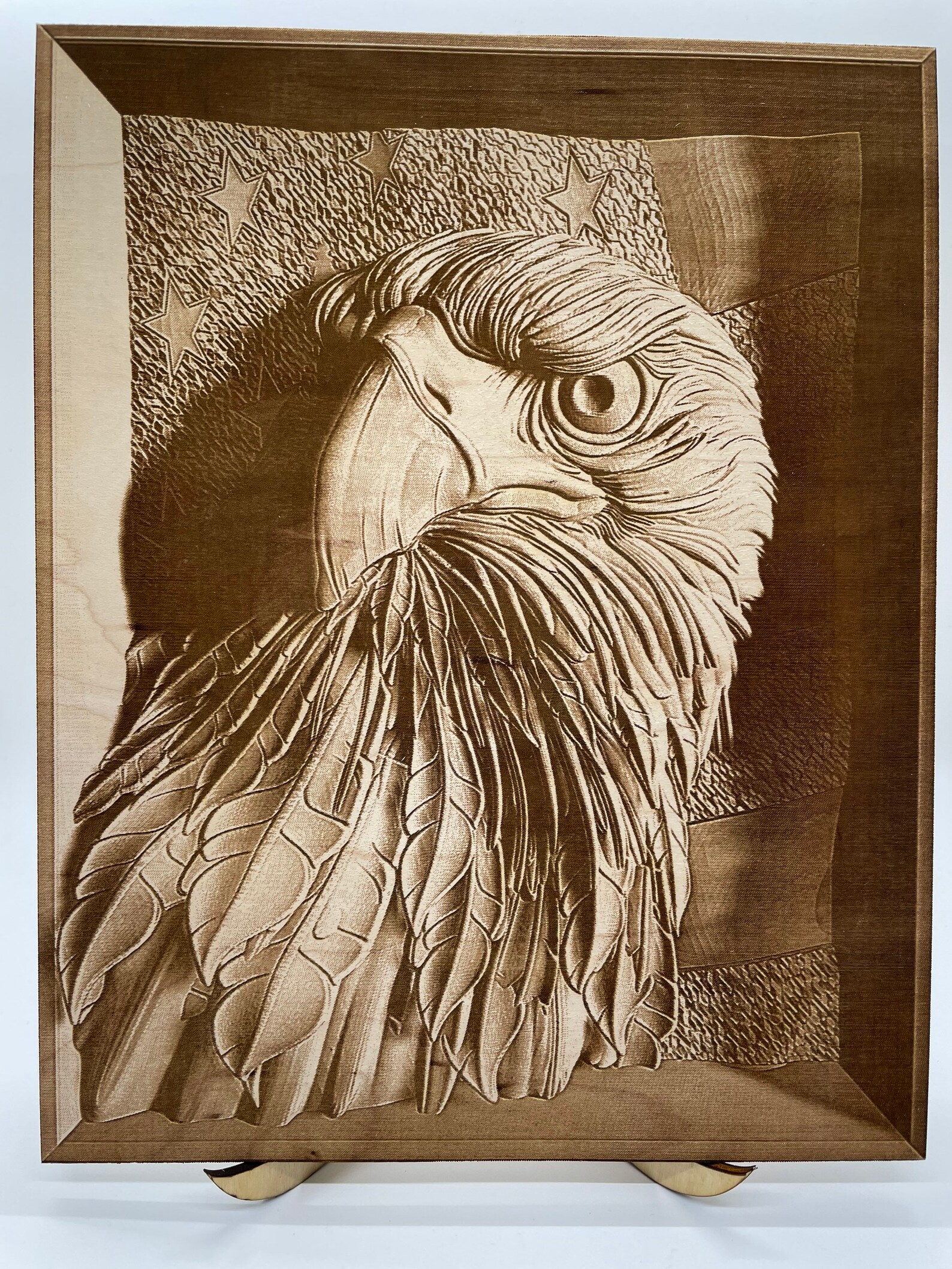 American Eagle - Wood Engraving - Wall Art - Etsy
