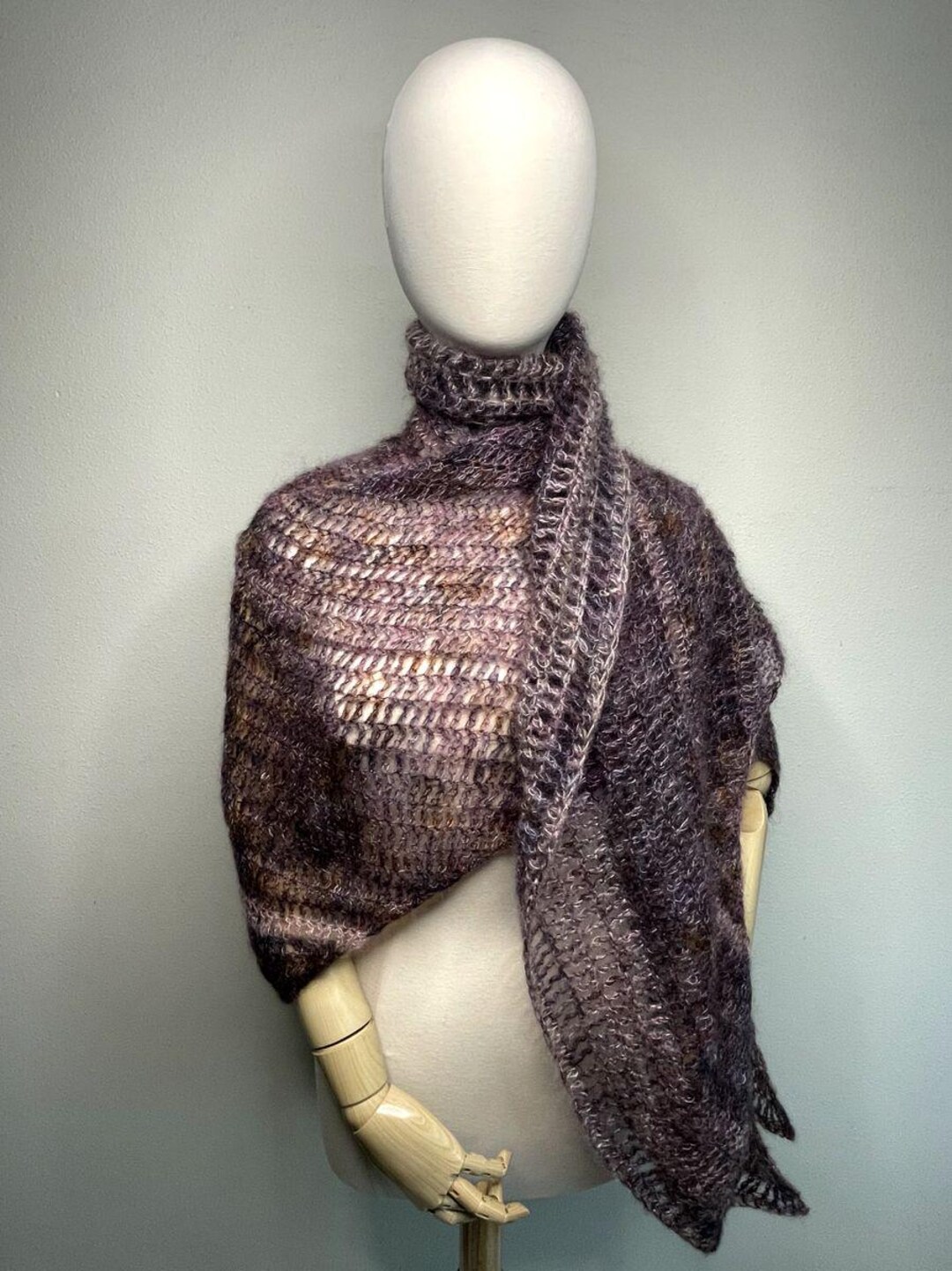 Ethereal Plum Rose Crochet Shawl Wrap - Etsy