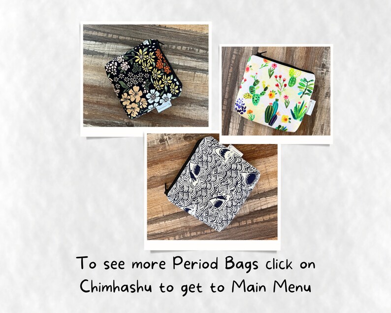 Cottagecore Period Bag, Sanitary Pad Pouch, Small Wet Bag, Cloth Pad ...