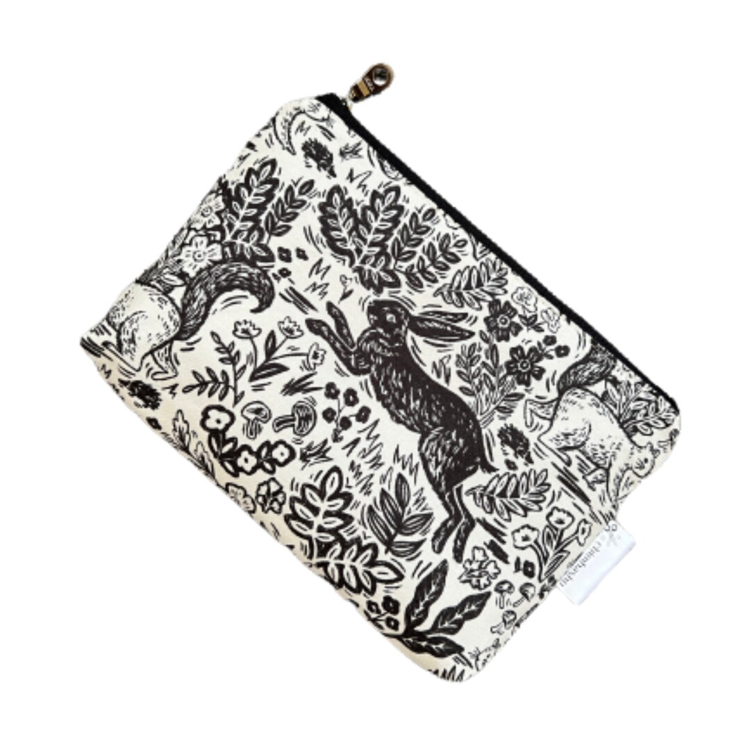 Rabbit Small Zipper Pouch, Pouch With Zipper, Small Makeup Bag, Zipper ...