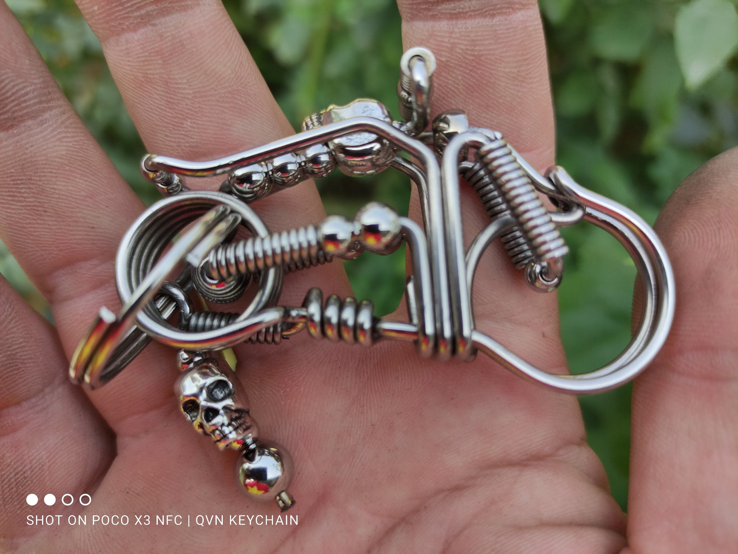 Motorcycle key chainctoom handmade motocycle keychainwire | Etsy