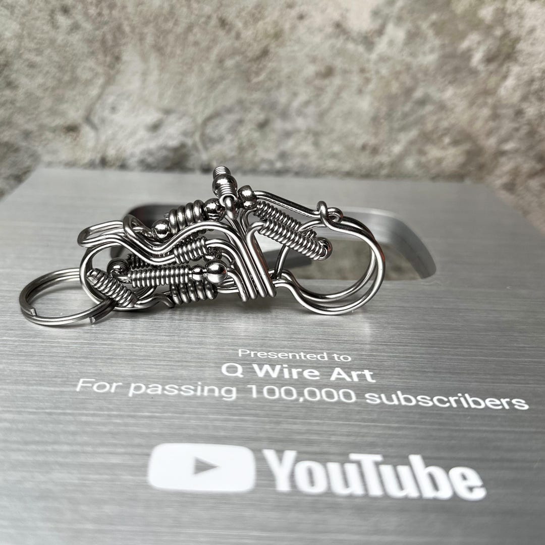 Handmade Motorcycle Style Skull Keychain | Craftsmen Create Artistic ...