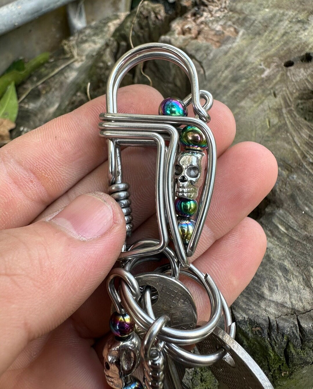 Skull Keychain | Stainless Steel Keychain | Craftsmen Create Artistic ...