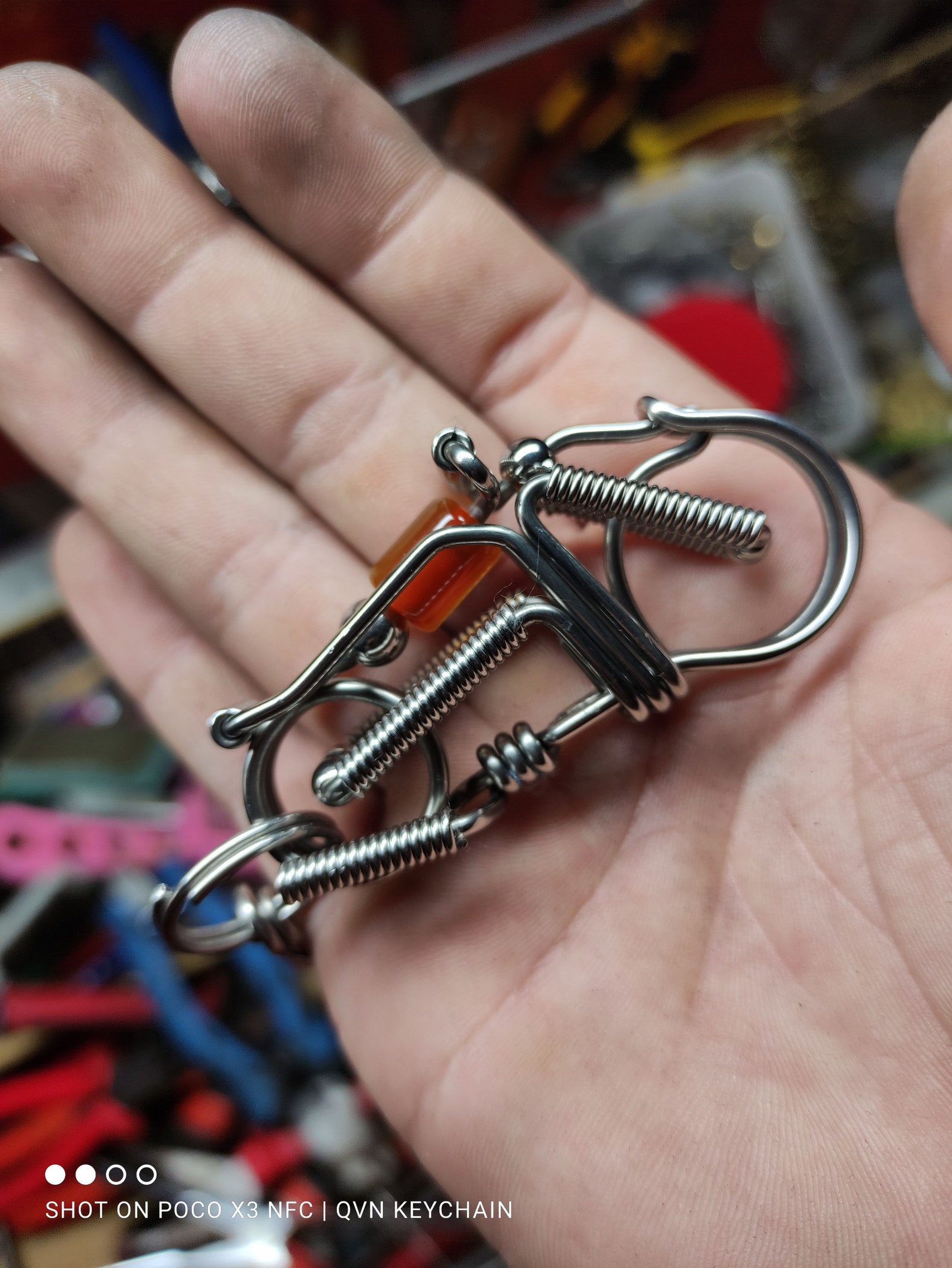 Motorcycle key chainctoom handmade motocycle keychainwire | Etsy